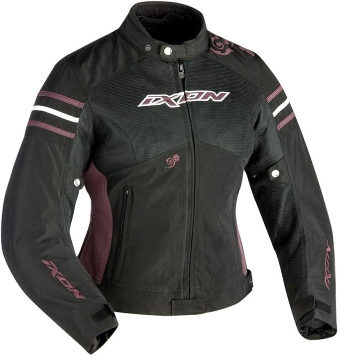 Ixon Electra Motorcycle Jacket Black/Aubergine 3X